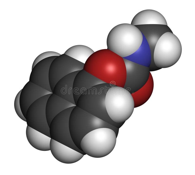 Carbaryl (carbaril) Insecticide Molecule (carbamate Class Stock Vector ...