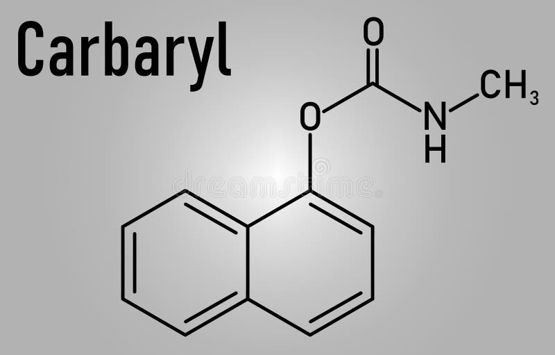 Carbaryl or Carbaril Insecticide Molecule. Carbamate Class. Skeletal ...
