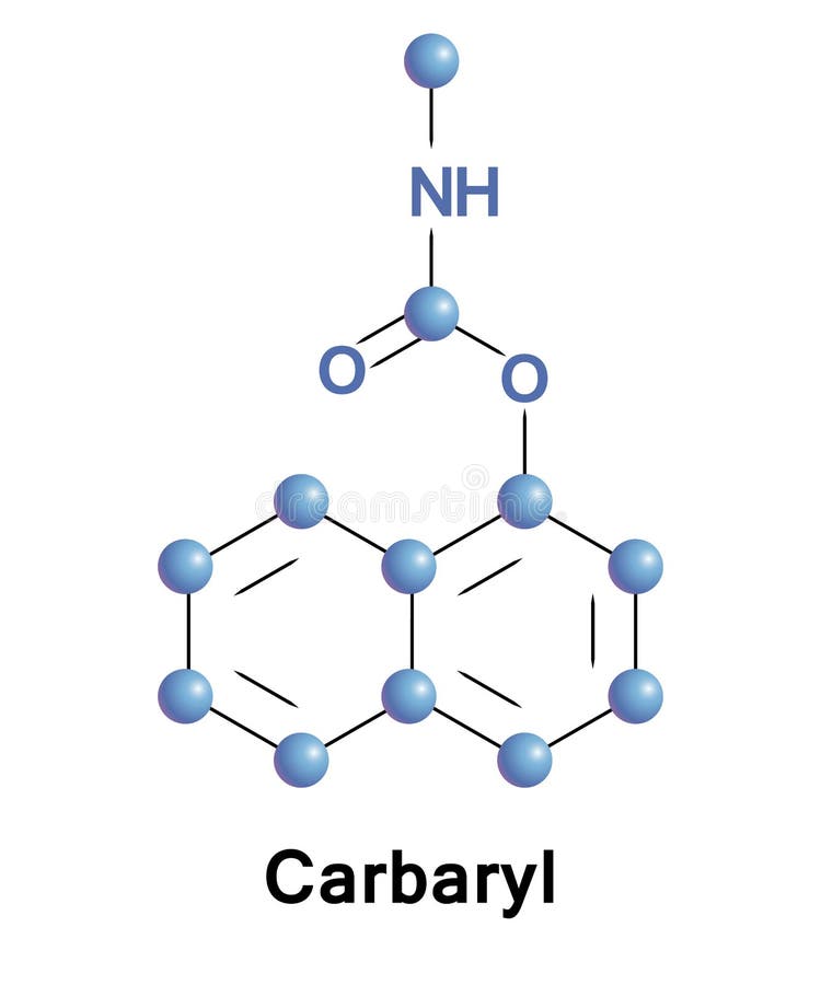 Carbaryl is Een Chemisch Product in Carbamates Vector Illustratie ...