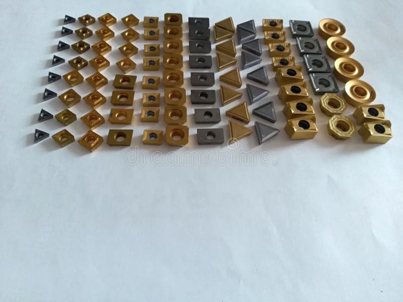 Carbide cutting inserts stock photo. Image of metalworking - 185546324