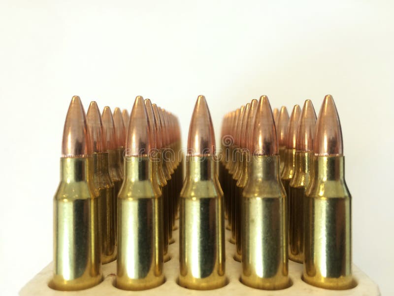 Carbine Ammunition stock image. Image of weapon, rifle - 57972571