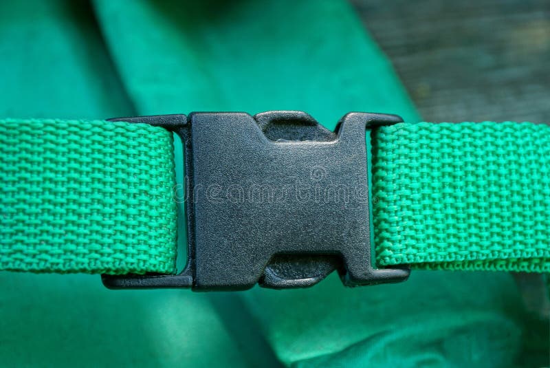 Carbine Latch on the Harness on the Green Matter of the Backpack Stock ...