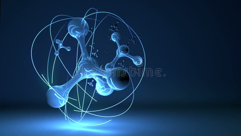 Carbon Atom Molecule Animation Background Stock Footage - Video of ...