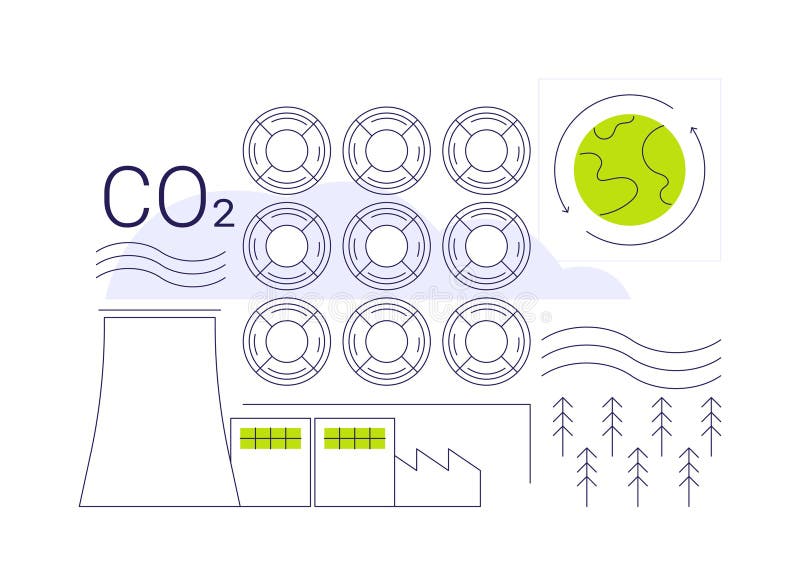 Carbon Capture Abstract Concept Vector Illustration. Stock Vector ...