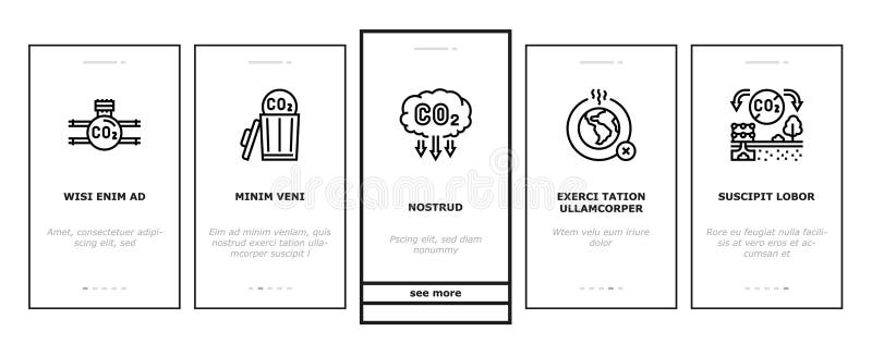 Carbon Capture Co2 Storage Icons Set Vector Stock Illustration ...