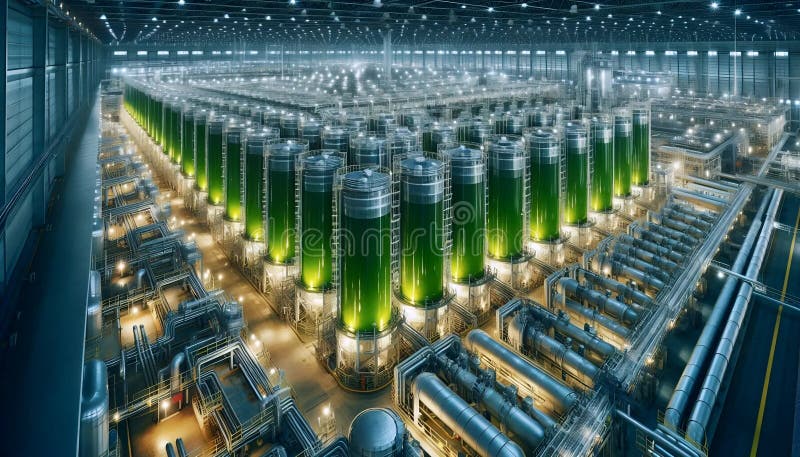 Carbon-capture Factory Complex, Ai Generated Image Stock Illustration ...