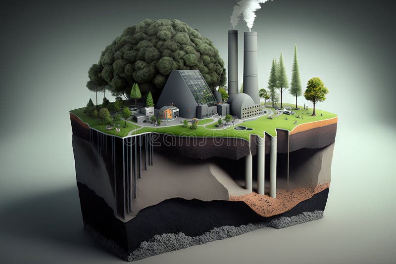 Carbon Capture and Sequestration Device of the Future Illustration ... Carbon Capture and Sequestration Device of the Future Illustration ...