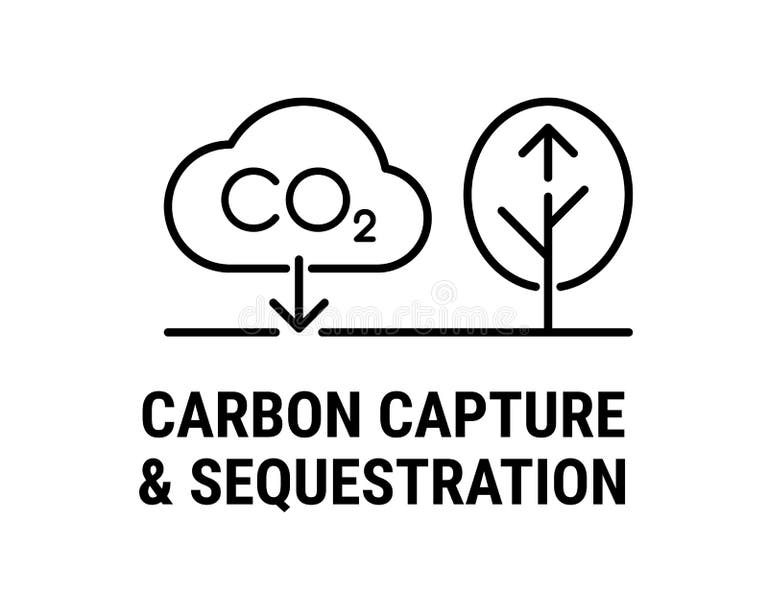 Carbon Capture and Sequestration Vector Icon Illustration Concept Stock ...