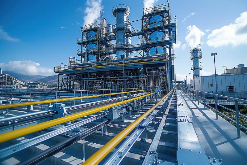 Carbon Capture and Storage Facilities Extreme Closeup. Generative AI ...