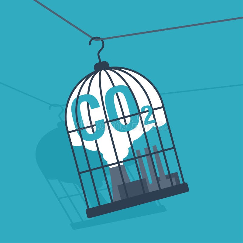 Carbon Capture Technology - Smoke in Birdcage Stock Vector ...