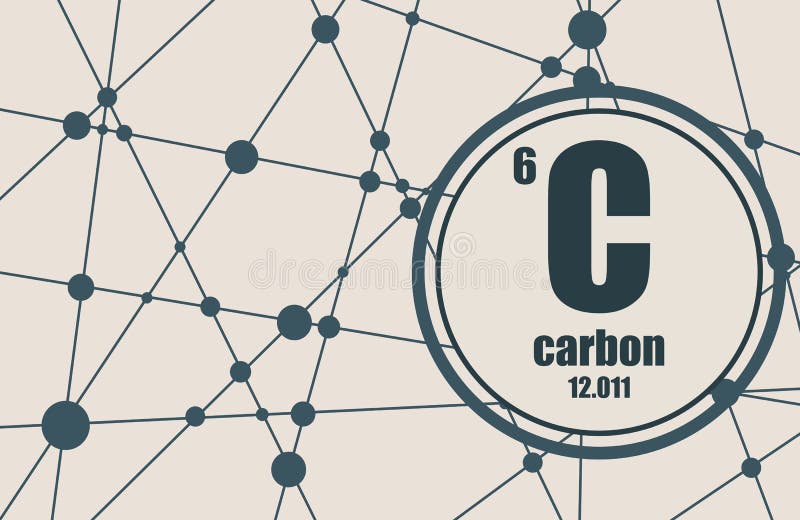 Carbon C Chemical Element. Carbon Sign with Atomic Number. Chemical 6 ...