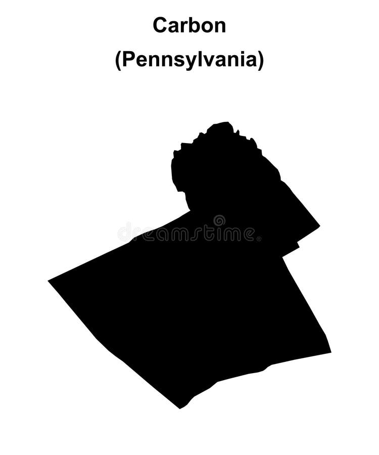 Carbon outline map stock illustration. Illustration of region - 361754805