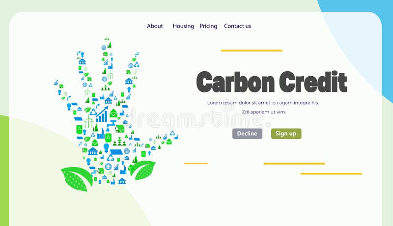 Carbon Credit Concept Responsibility of Co2 Emission Environmental ...