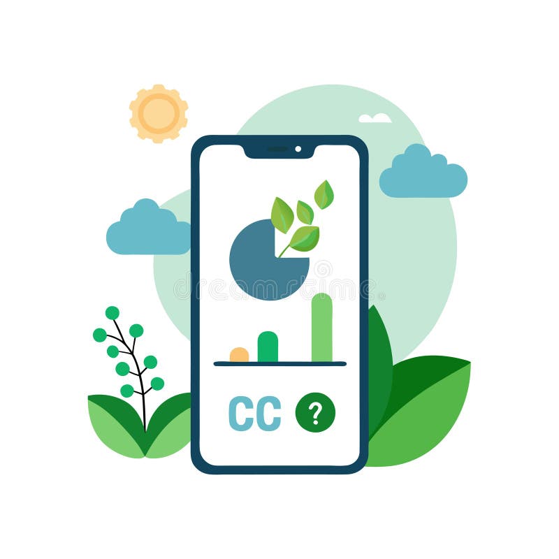 Carbon Credit Tracking App on Mobile with Plant Graphics and Charts ...