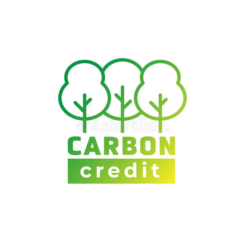 Carbon Credit Concept. Trees As a Symbol of Carbon Offset Credits ...