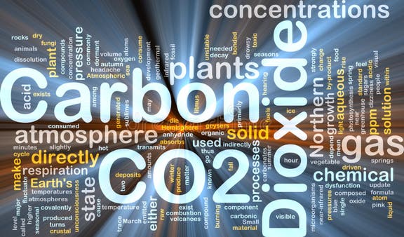 Carbon Dioxide Background Concept Glowing Stock Illustration ...