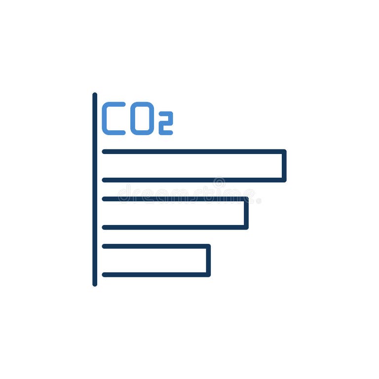 Carbon Dioxide CO2 Bar Chart Vector Concept Modern Icon Stock Vector ...