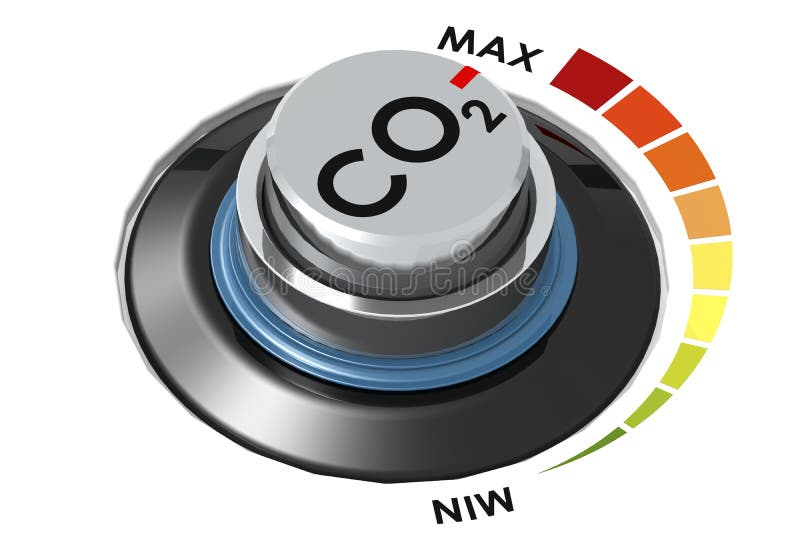 Carbon Dioxide Control Knob Dial Stock Illustration - Illustration of ...