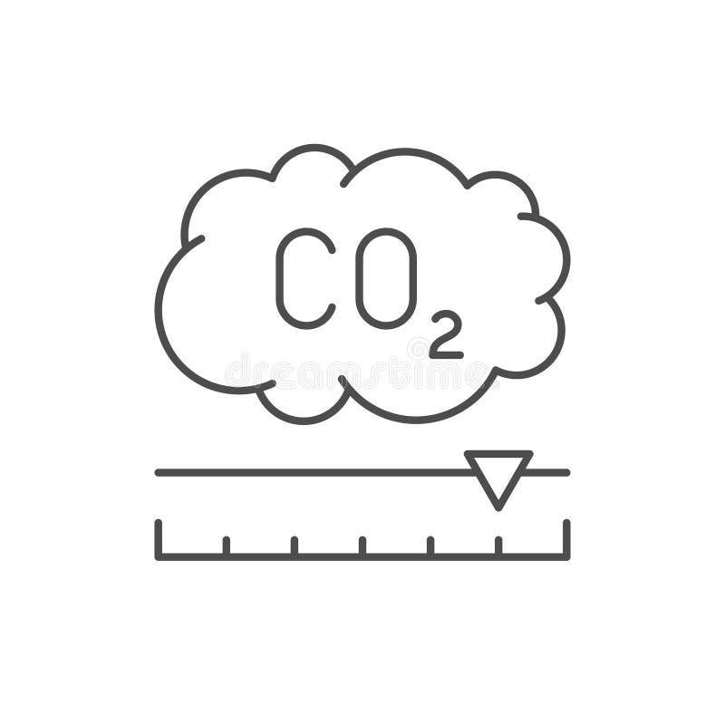 Carbon Dioxide Control Line Icon Stock Vector - Illustration of ...