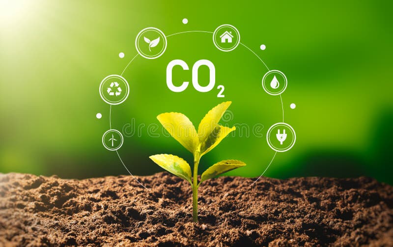 Carbon Dioxide Emissions, Carbon Footprint Concept Stock Photo - Image ...