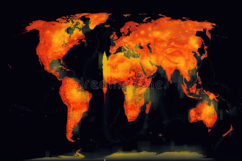Carbon Dioxide Emissions Visualization, with Overlay of Heatmap To Show ...