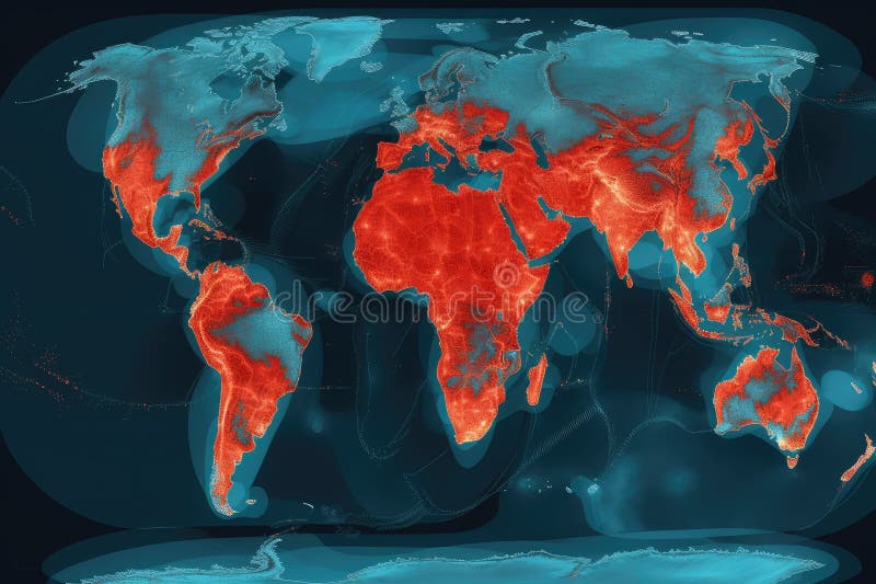 Carbon Dioxide Emissions Visualization, with Overlay of Heatmap To Show ...