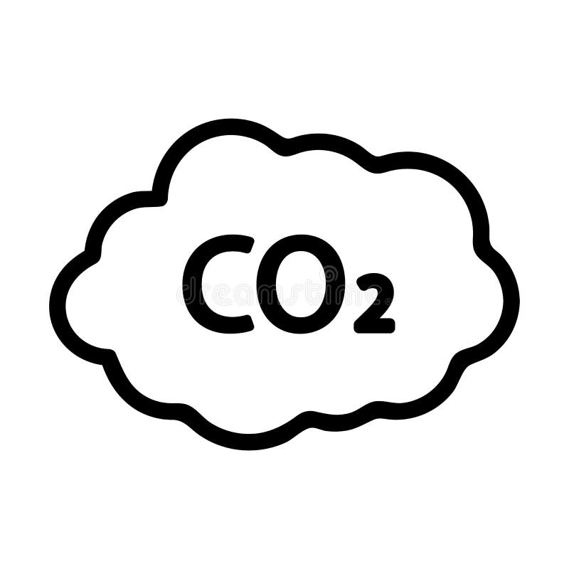 Chemical Symbol CO2 For Carbon Dioxide In Blue Stock Illustration ...