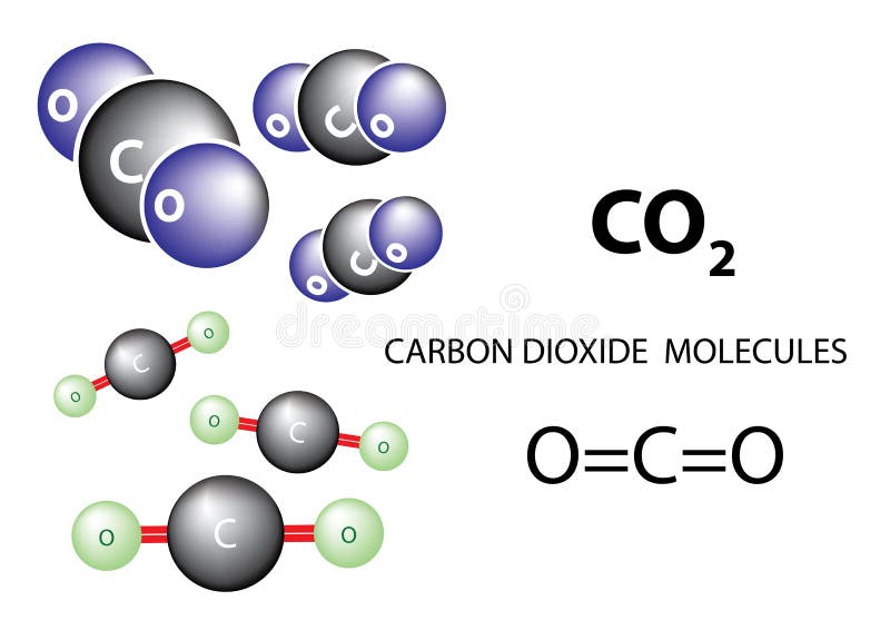 Carbon dioxide molecule stock vector. Illustration of structure - 47471491 Carbon dioxide molecule stock vector. Illustration of structure - 47471491