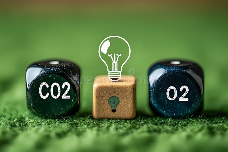 Carbon Dioxide Transformation into Oxygen a Conceptual Idea Represented ...