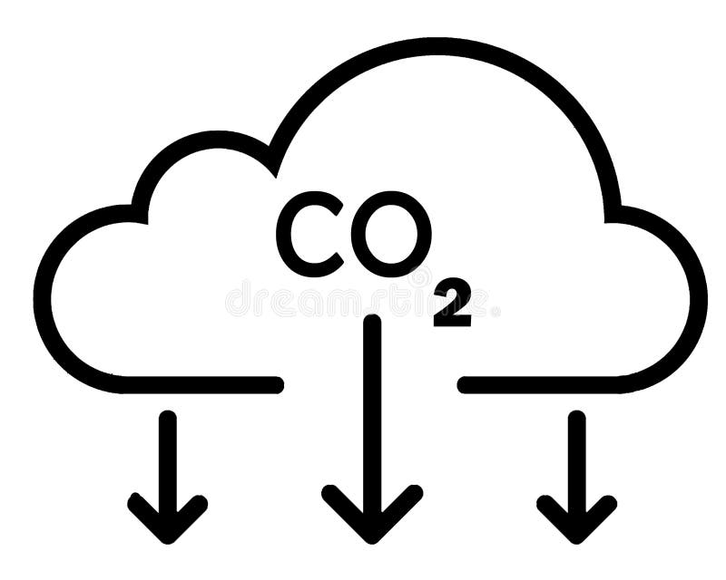 Carbon Emissions Reduction Icon,Co2 Reduction Concept. Save the Planet ...