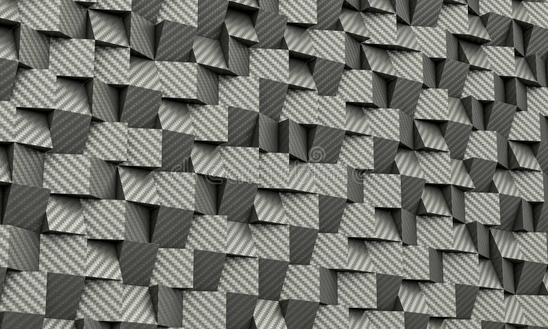 Geometric Carbon Fiber Seamless Background Pattern. 3d Render Il Stock ...