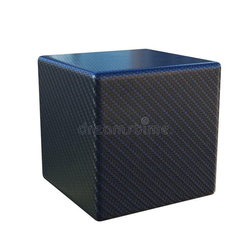 Carbon Fiber Cube Isolated on White Background 3d Rendering Stock ...