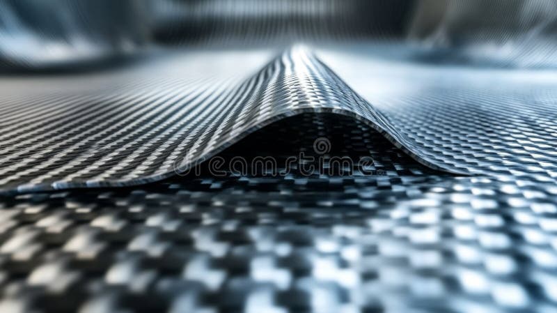 Carbon Fiber Material Showing Woven Texture and Drape Stock ...
