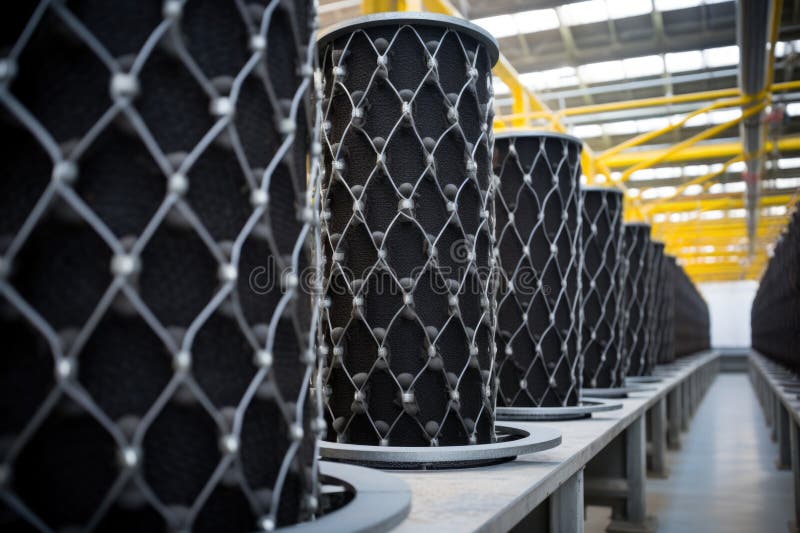 Carbon Filters Used in a Carbon Capture Facility Stock Illustration ...