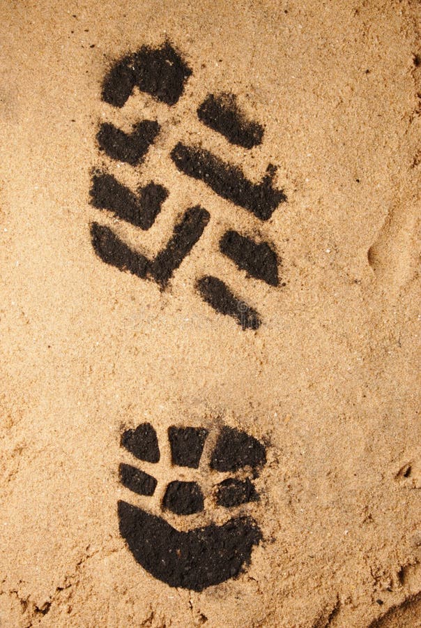 Black ink footprint stock photo. Image of impression, foot - 2597226
