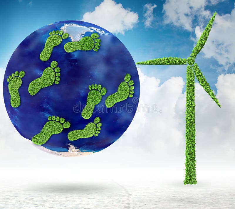 Carbon Footprint Concept - 3d Rendering Stock Illustration ...