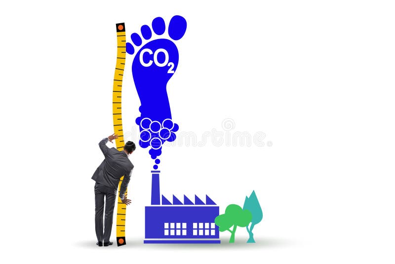 Carbon Footprint Concept with Pollution Stock Image - Image of ...