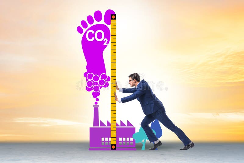 Carbon Footprint Concept with Pollution Stock Image - Image of ecology ...