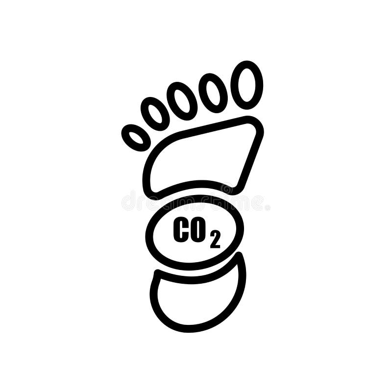 Carbon Footprint Vector Icon Isolated on Transparent Background, Carbon ...