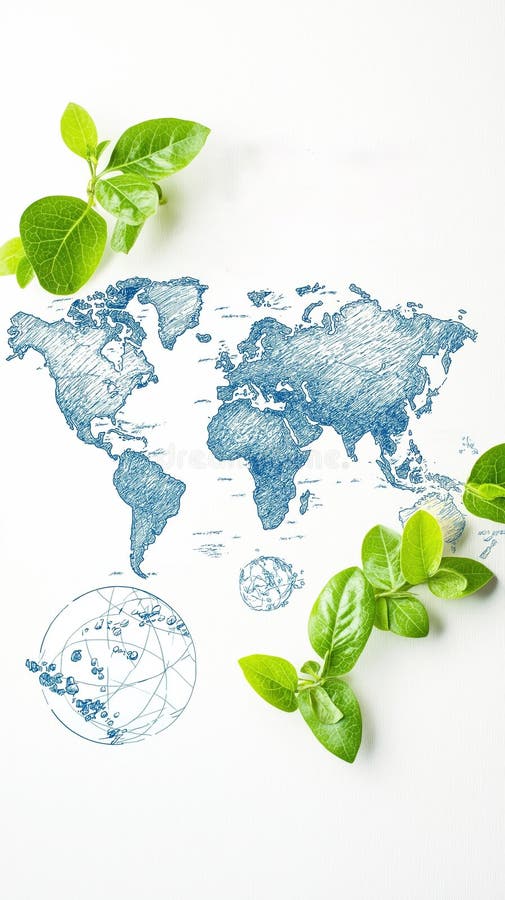 Carbon Footprint Infographic with Global Map, Emissions, Environmental ...