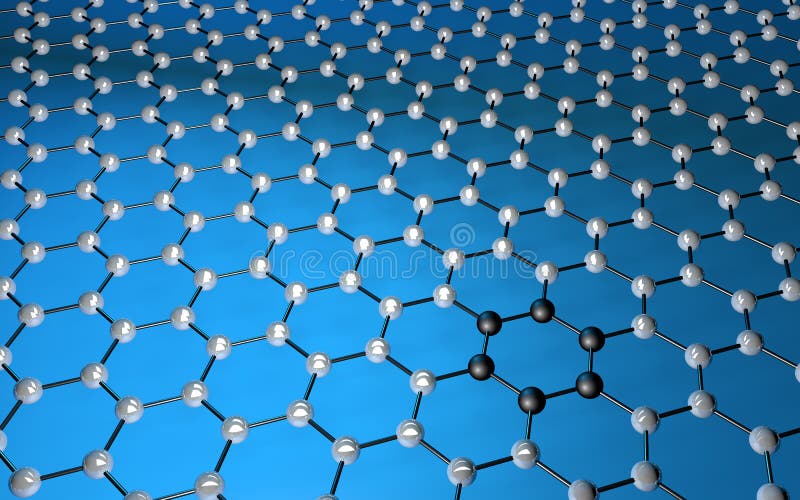 Carbon Grid: Graphene Atomic Structure for Nanotechnology Background ...