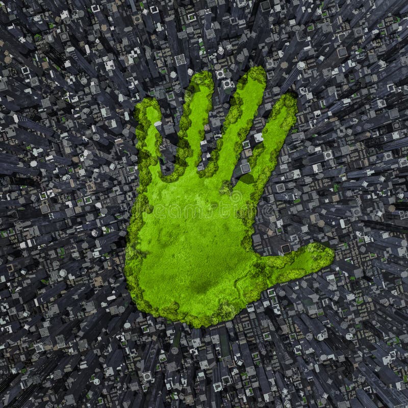 Carbon handprint. stock image. Image of weather, effect - 43591831