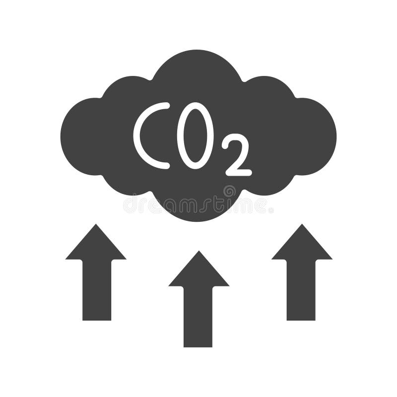 Carbon Icon Image. stock vector. Illustration of pollution - 282889869