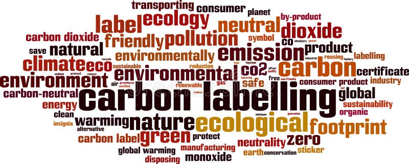 Carbon Labelling Word Cloud Stock Vector - Illustration of dioxide ...