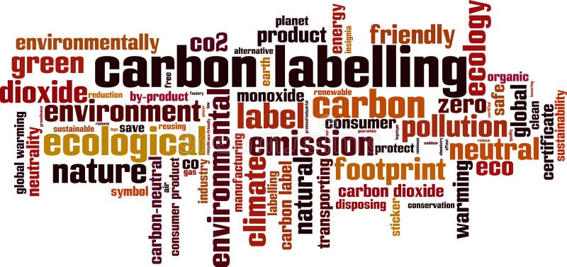 Carbon Labelling Word Cloud Stock Vector - Illustration of dioxide ...