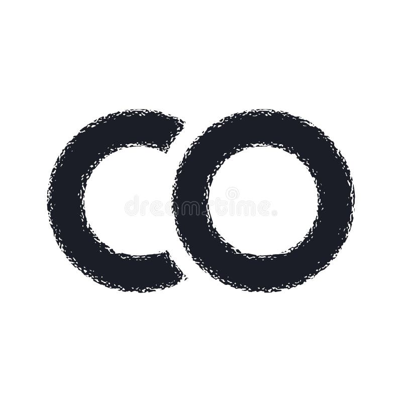 Carbon Monoxide Chemical Formula Icon Concept. Vector Illustration ...