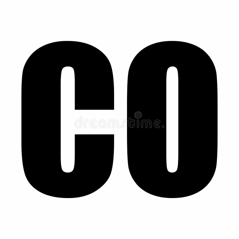 Carbon Monoxide CO icon stock illustration. Illustration of design ...