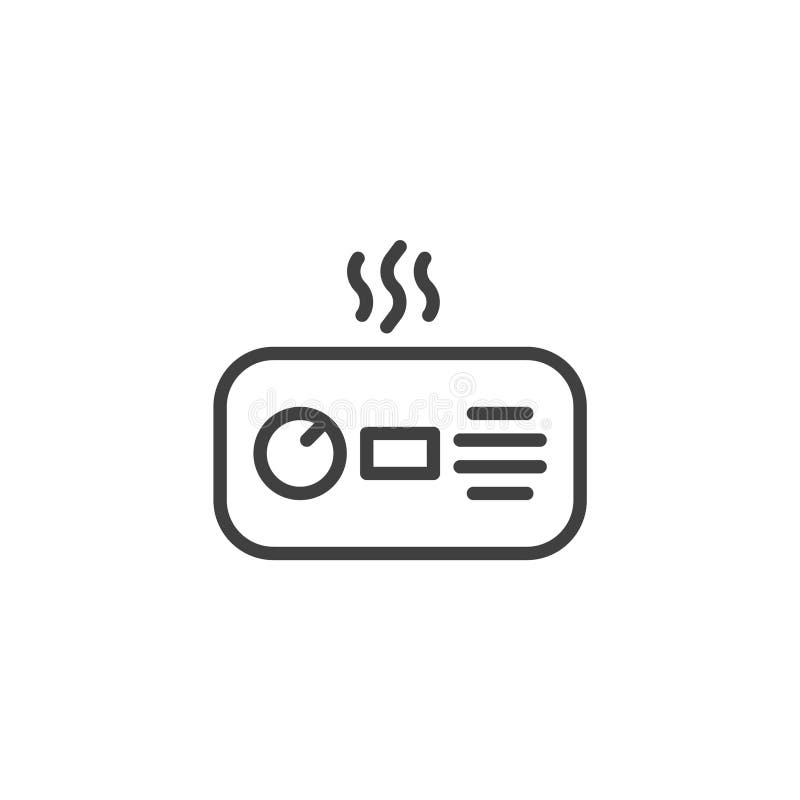 Carbon Monoxide Detector Line Icon Stock Illustration - Illustration of ...