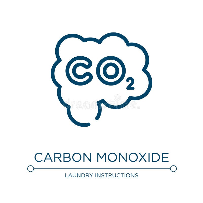 Carbon Monoxide Icon. Linear Vector Illustration from Safety Collection ...