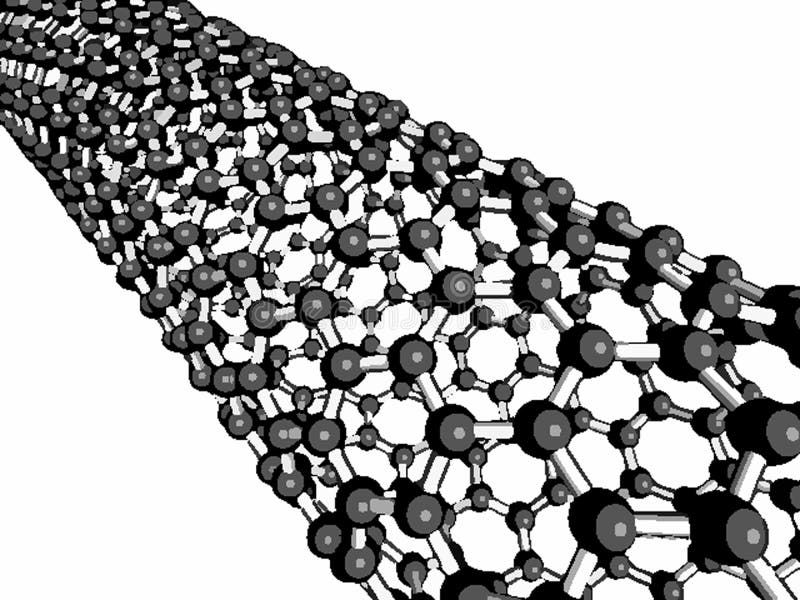Carbon Nanotube, Molecular Model Stock Vector - Illustration of ...